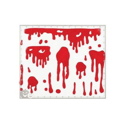 Halloween Bloody 3D Gel Cling Decoration Prop Blood Drip Zombie Window ...