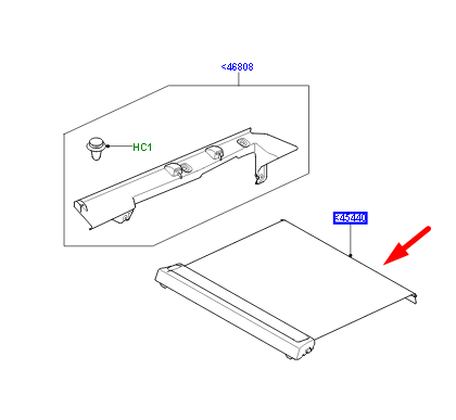 Genuine Land Rover Discovery 4 Ebony Black Loadspace Cover LR018337 for ...
