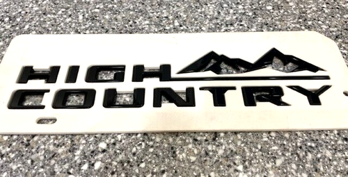 High Country Black Emblem Tailgate Badge For GM 2019-2024 Silverado ...