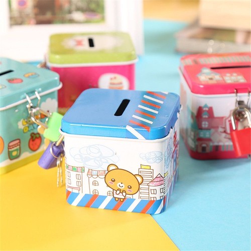 New Gifts Square Saving Cash Coin Cartoon Piggy Bank Money Boxes | eBay