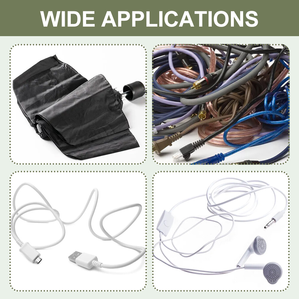 25pcs Lightweight Office Wires For Charging Cords Cable Tie Car Elastic ...