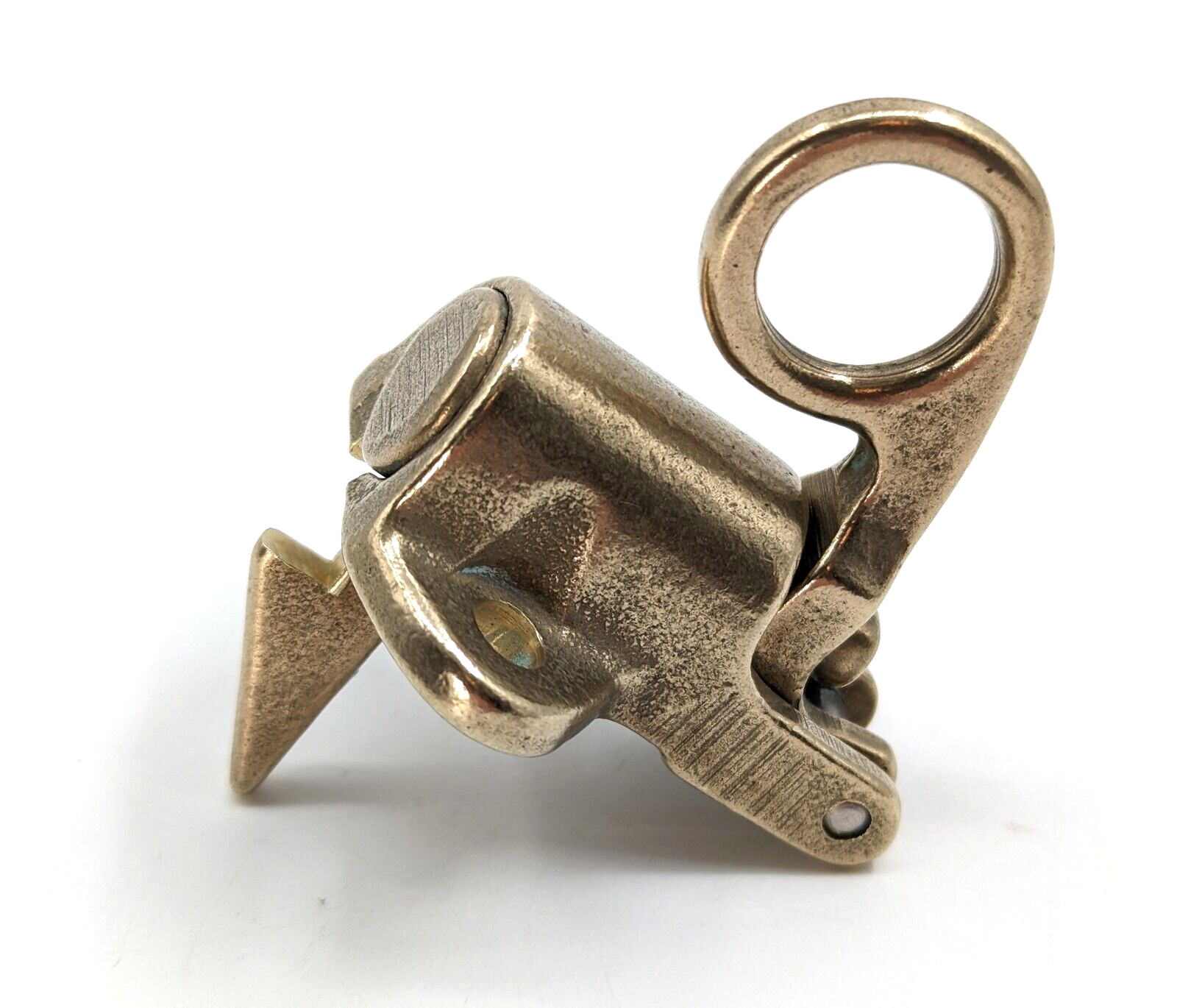 NOS! Vintage Solid Bright Brass European-Style Transom Catch w/Pointed ...