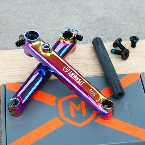 MISSION BMX TRANSIT BICYCLE CRANKS OIL SLICK JET FUEL | eBay