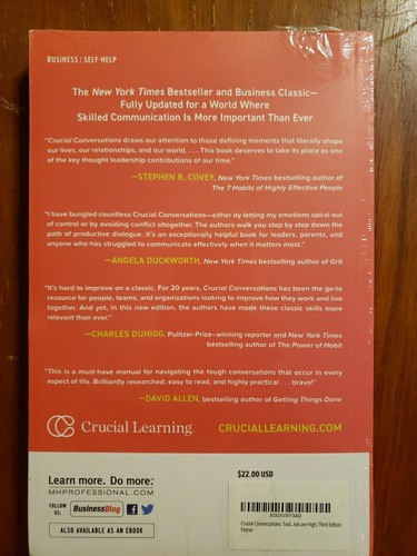 Crucial Conversations: Tools for Talking When Stakes Are High, Third ...