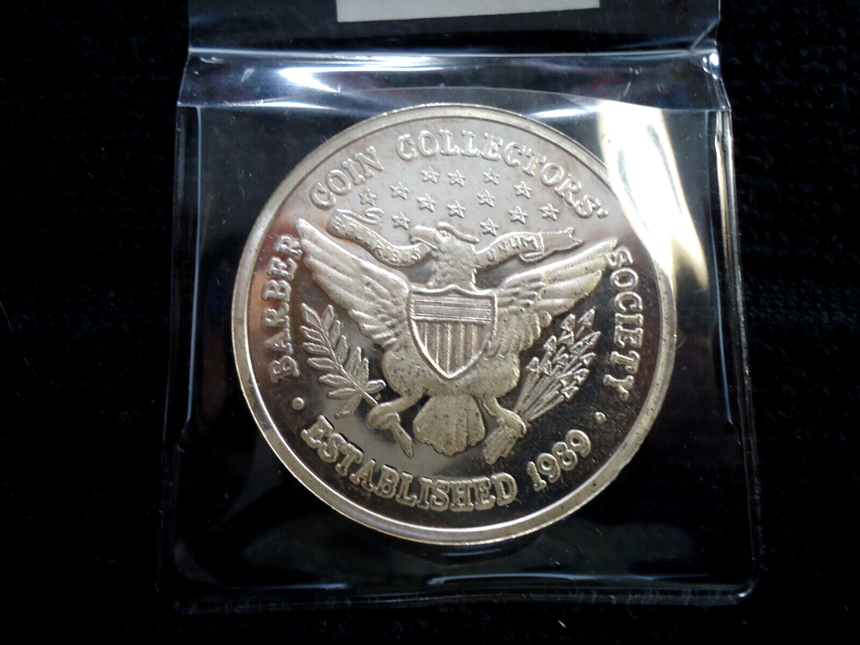 1992 Centennial BARBER Coin Collectors Society Silver Medal In Proof ...