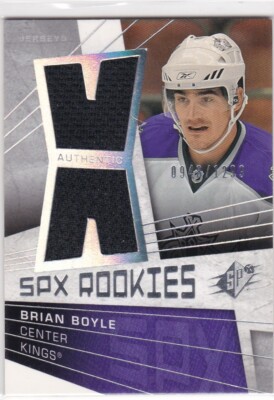 2008-09 SPx Rookie Jersey Brian Boyle #152 Los Angles Kings #’948/1299 ...