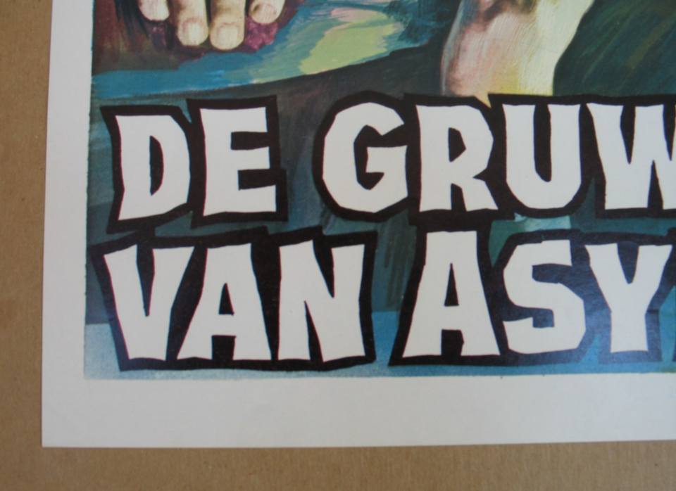 ASYLUM (1972) Belgian Poster, Peter Cushing, Britt Ekland, Lom, Amicus ...
