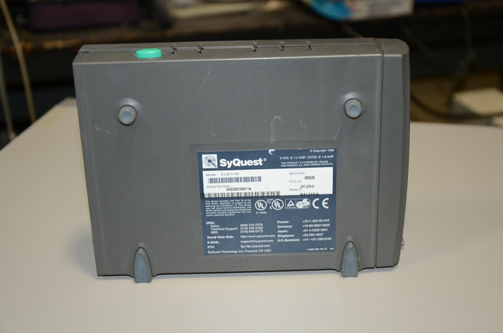 SyQuest Syjet 1.5 gb External SCSI Removable Drive 35505 | eBay