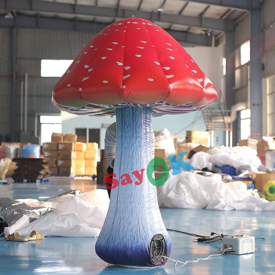 1M-5M Full Printing Colored Giant Inflatable Mushroom for Theme Park ...