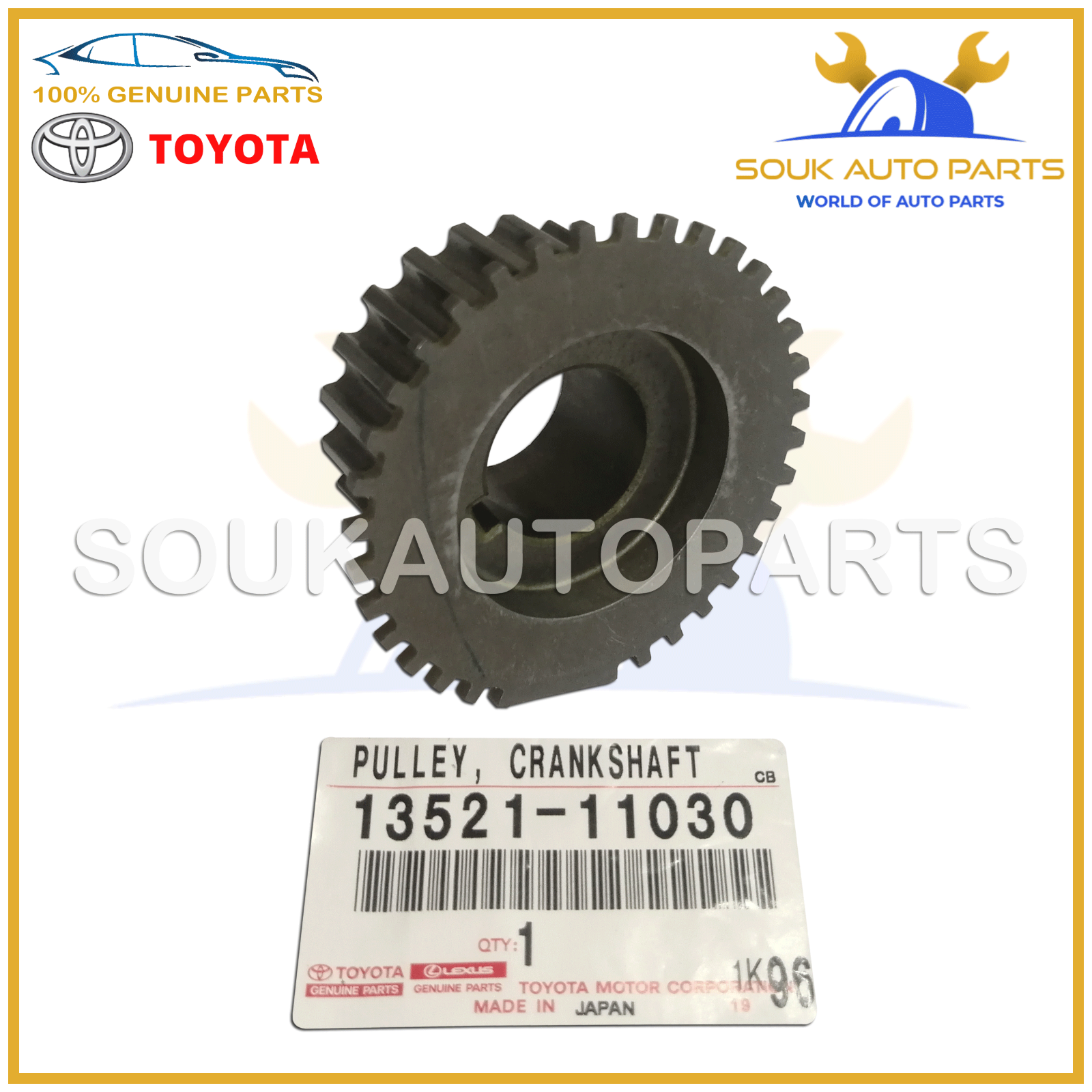 13521-11030 Toyota GENUINE CRANKSHAFT TIMING PULLEY 1352111030 OEM ...