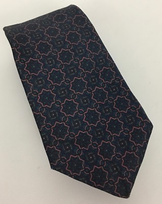 Vintage Bert Pulitzer Collector's Edition Neck Tie Blue Pink Medallion ...