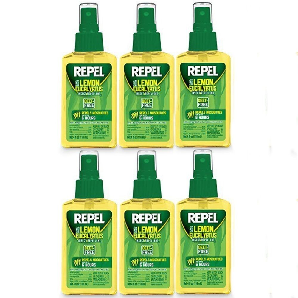 6 Repel Plant-Based Lemon Eucalyptus Insect Repellent 4 Ounces, Repels ...