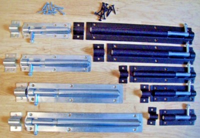 Steel tower door gate bolt slide bolt lock latch IN 5 SIZES PACK OF 2 ...