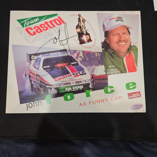 John Force Autographed signed 8x10 Racing Card | eBay