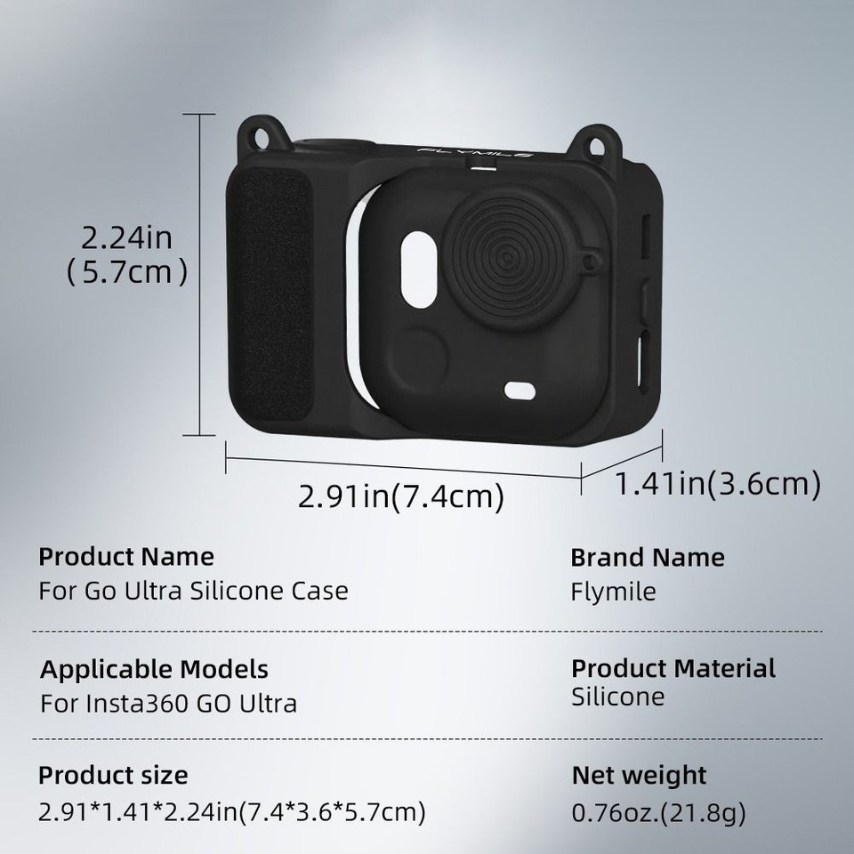 Silicone Camera Protector for Insta360 GO Ultra Action Camera ...