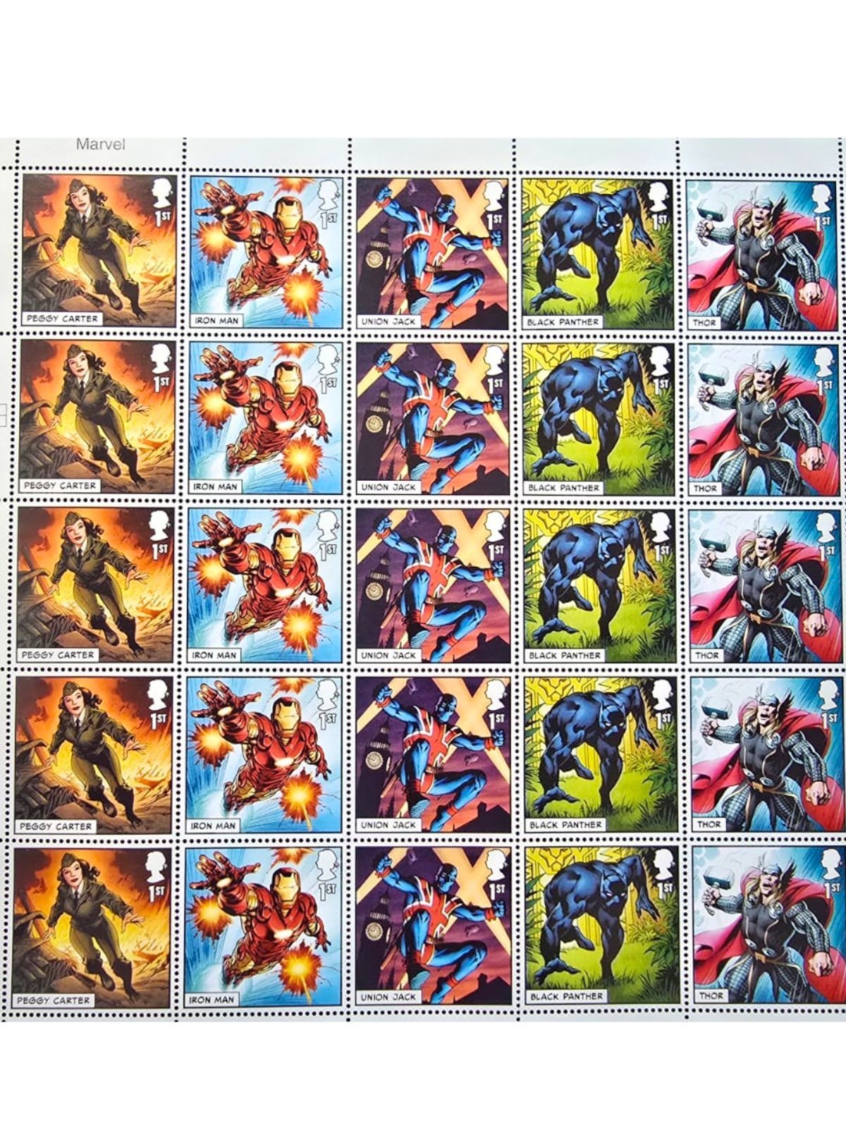 Stamps Royal Mail 25x HIGH VALUE STAMPS Marvel Comics Postage Stamps ...