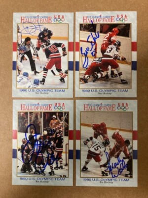 Mark Wells Signed 1980 US Olympic Hockey Card Impel (Auction for 1 Card ...
