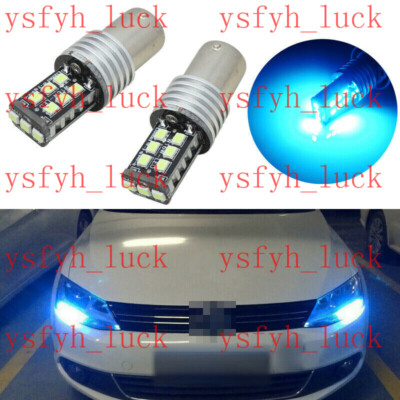 2x Error Free Ice Blue LED Bulbs Fit For MK6 Volkswagen Jetta Daytime ...