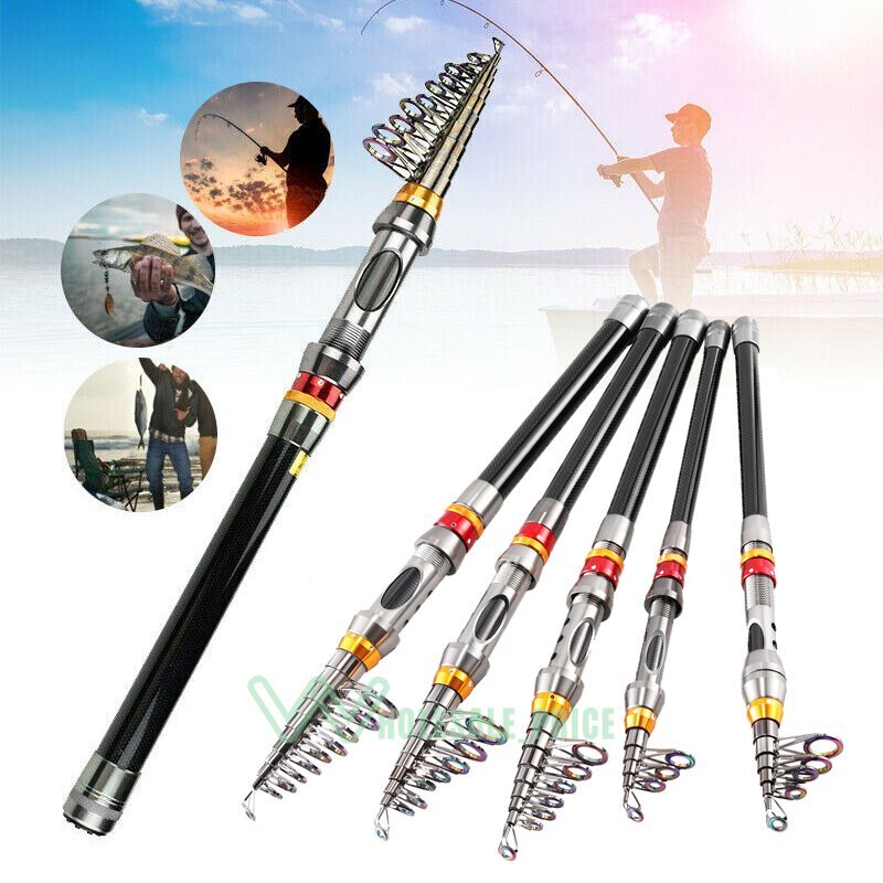 Folding Fishing Rod Pocket Fishing Rod Combo - Telescopic Carbon Fiber ...