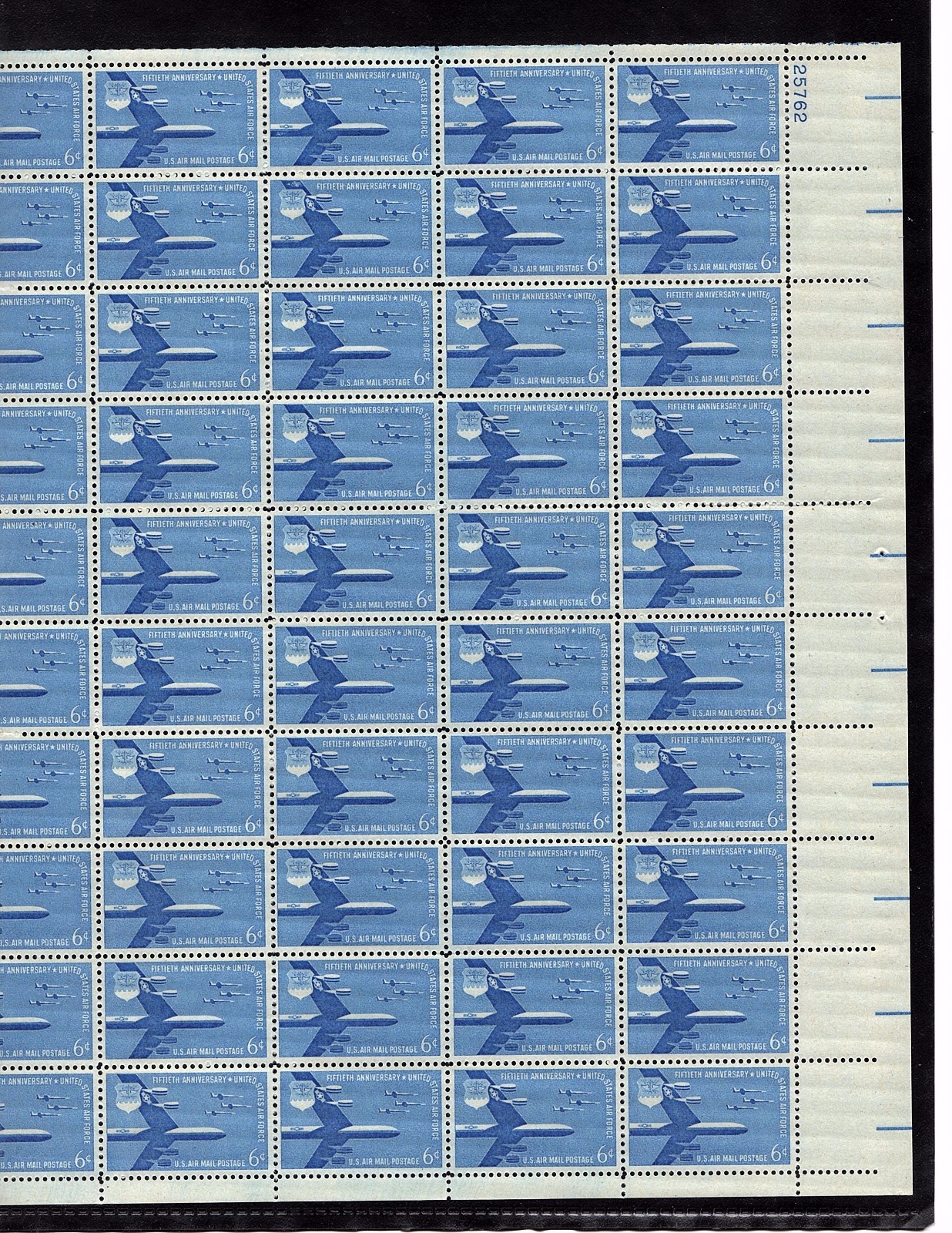 US AIRMAIL #C49, 6C STAMP AIR FORCE SHEET OF 50 MNH OG BCV $15 | eBay