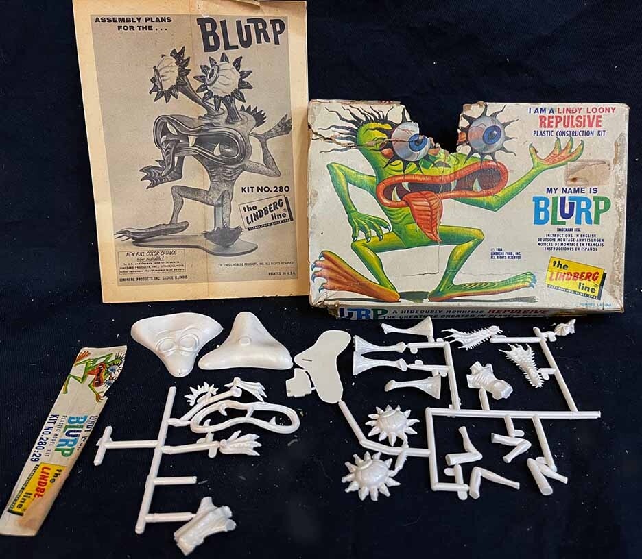 1964 Lindberg #280 LINDY LOONY REPULSIVE My Name Is BLURP Model Kit! | eBay