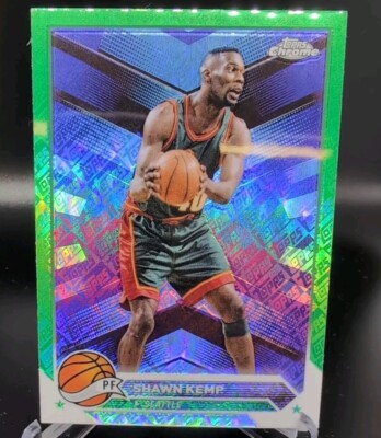 2024 Topps Chrome Green Logo Refractor Shawn Kemp #88 Seattle | eBay