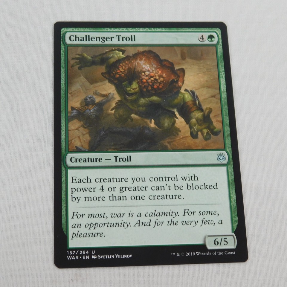 Challenger Troll MTG 2019 Green Creature Troll 157/264 War of the Spark ...