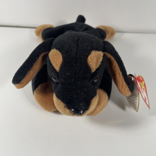 Ty Beanie Babies Collection Doby the Doberman Dog, 1996 PVC Pellets ...