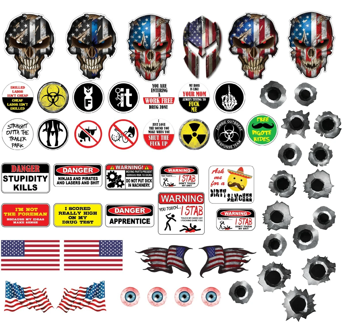 Hard Hat Helmet Stickers