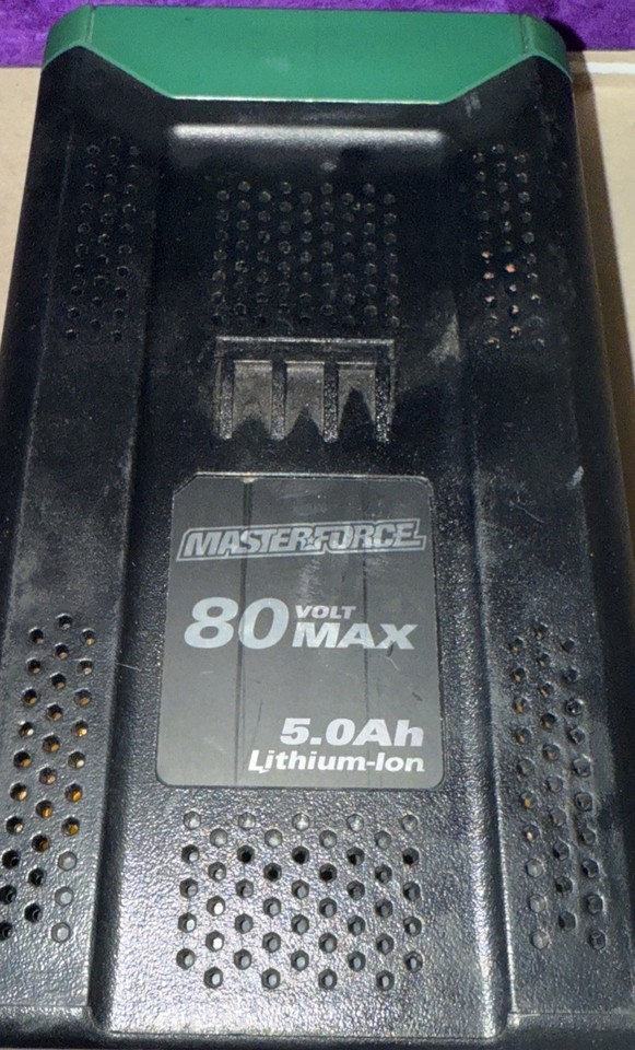 Masterforce 80V Lithium-Ion 5.0Ah Battery, Compatible With Greenworks ...