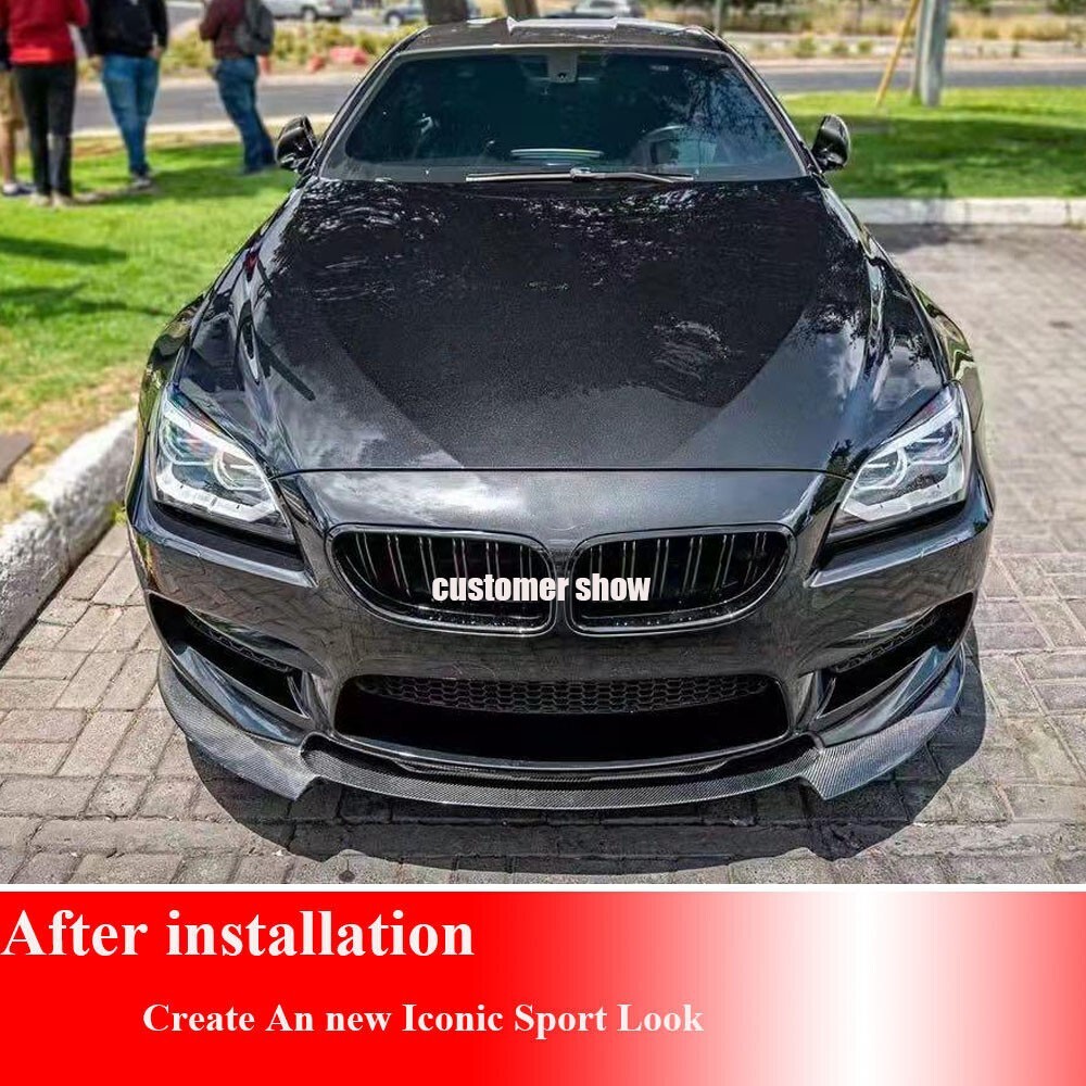 Fits BMW 6 Series F06 F12 F13 M6 2012-19 REAL CARBON Front Bumper Lip ...