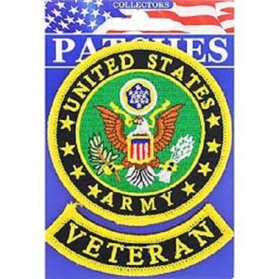 NORTHERN SAFARI™ ARMY SYMBOL VETERAN Full Color Iron On PATCH- Approx ...