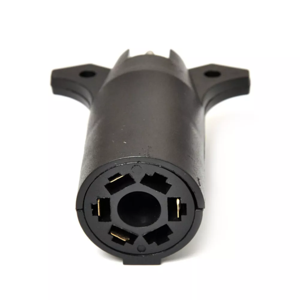 7 WAY ROUND TO 4 PIN TRAILER PLUG WIRE LIGHTING ADAPTER Plug RV Tow ...