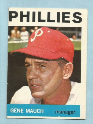 1964 Topps Baseball Gene Mauch #157 Manager Philadelphia Phillies EX+ ...