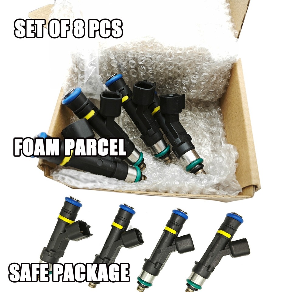 0280158138 Set Of 8 Matched BOSCH Fuel Injectors for 2007-2009 Ford F ...