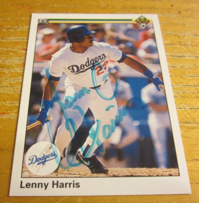 Lenny Harris Autographed Signed 1990 Upper Deck #423 Trading Card MLB ...