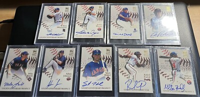 2000 Lot of 9 Topps Golden Anniversary Prospect On-Card Autograph Lot w ...