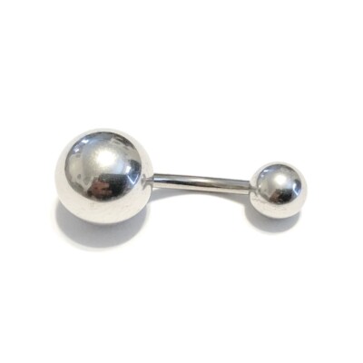 Surgical Steel 14g, 12g & 10g VCH Barbell in 10mm Length & 6mm & 10mm ...
