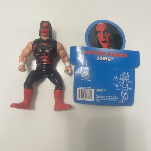 Wcw Nwo Power Punch Sting Toymakers Figure 1998 Open Loose Wolfpack Red ...