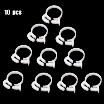 10pcs Plastic Clips Ratchet Hose Pipe Cable Clamps Tidy Car Gas Fixman ...