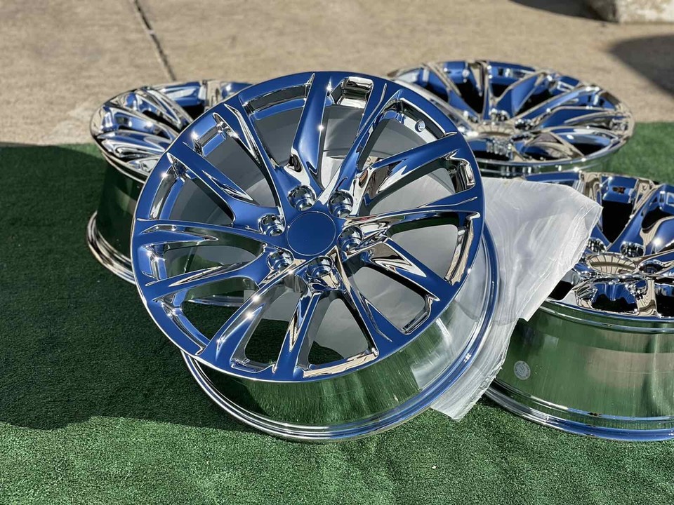 2024 22 Chrome Wheels Cadillac Escalade GMC Yukon Chevy Tahoe OEM Specs ...