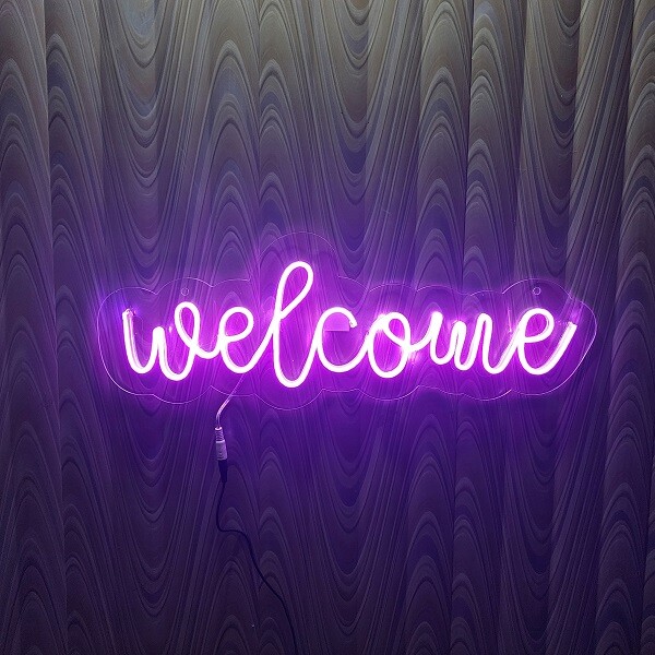 Welcome Sign Neon