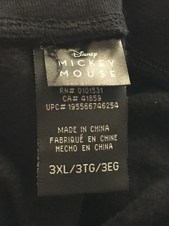 Disney Mickey Mouse Leg Stack Black Womens Jogger/Sweatpants 3XL (48-50 ...