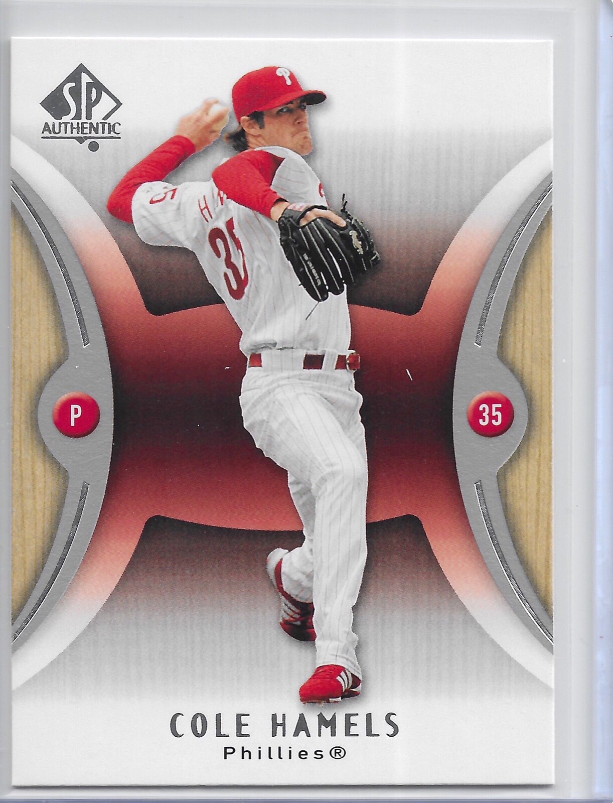 2007 SP Authentic Baseball Cole Hamels Card # 34 Philadelphia Phillies ...