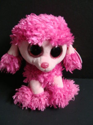 NWT TY Beanie Boos 6" PATSEY Poodle Pink Plush Boo Sparkly Eyes Patsy ...