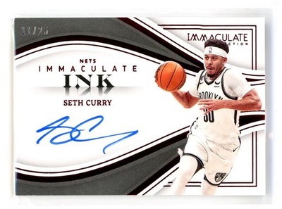 2022-23 Panini Immaculate Ink Seth Curry On Card Autograph Auto Ruby ...