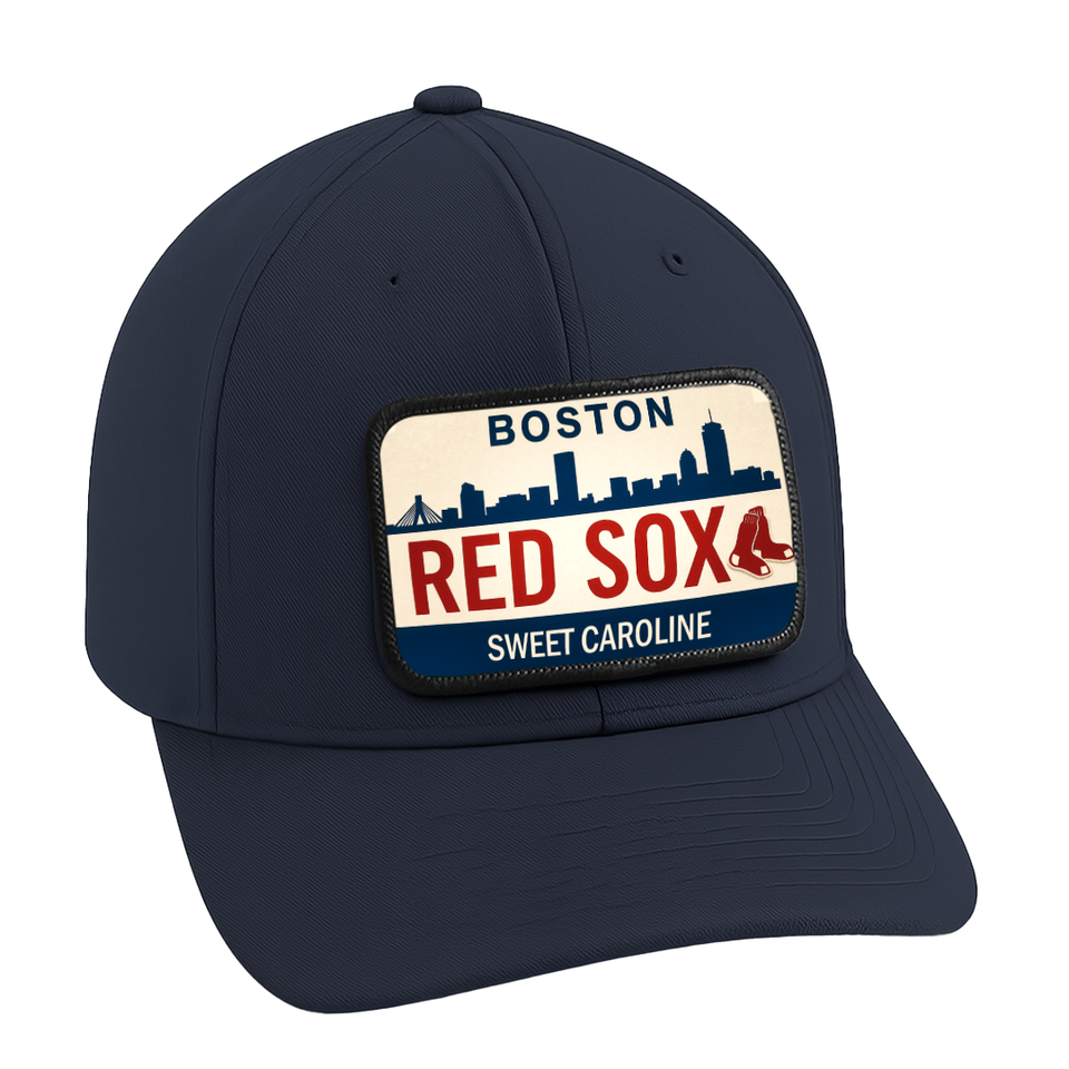 5 Boston Red Sox Removable Metal Patches | Navy Blue Curved Bill ...