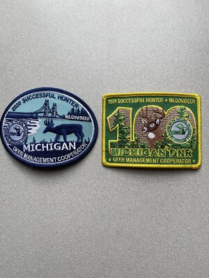 2020 & 2021 MICHIGAN SUCCESSFUL DNR DEER HUNTING PATCHES - BEAR ...