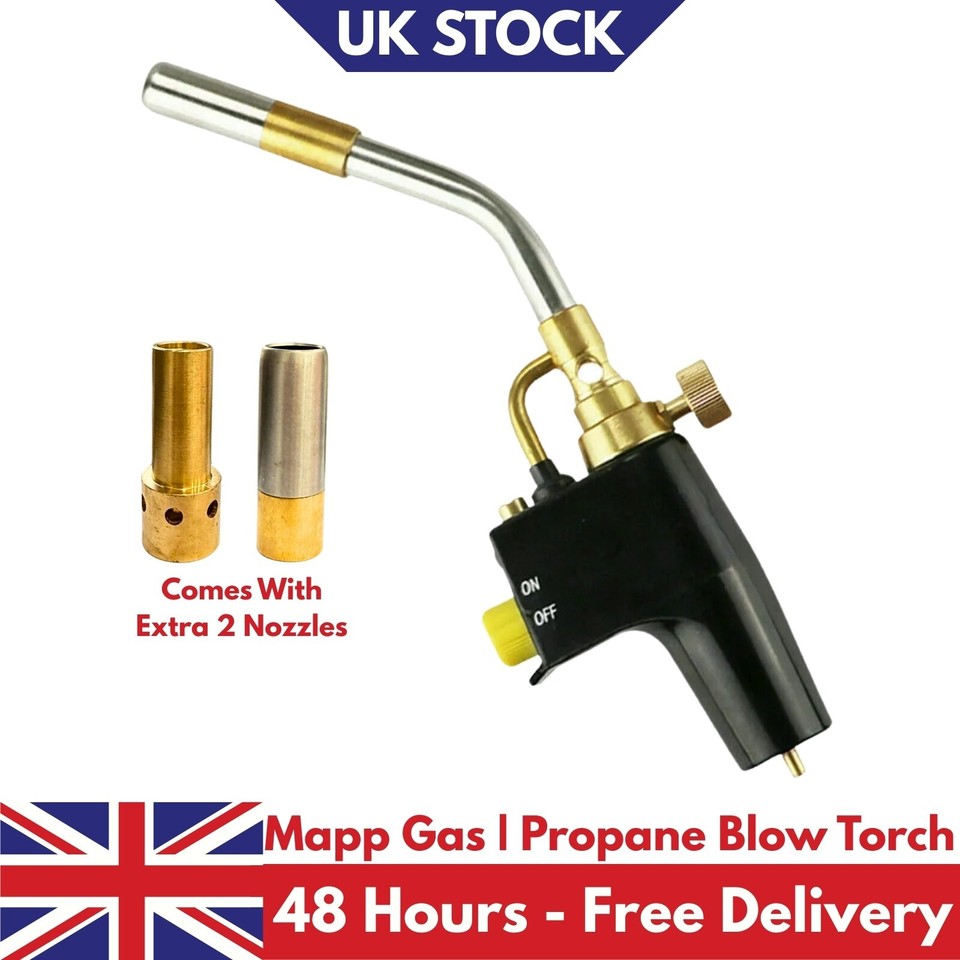 Propane Gas Soldering Brazing Plumbers Tool Gas Torch Map Blow Torch ...