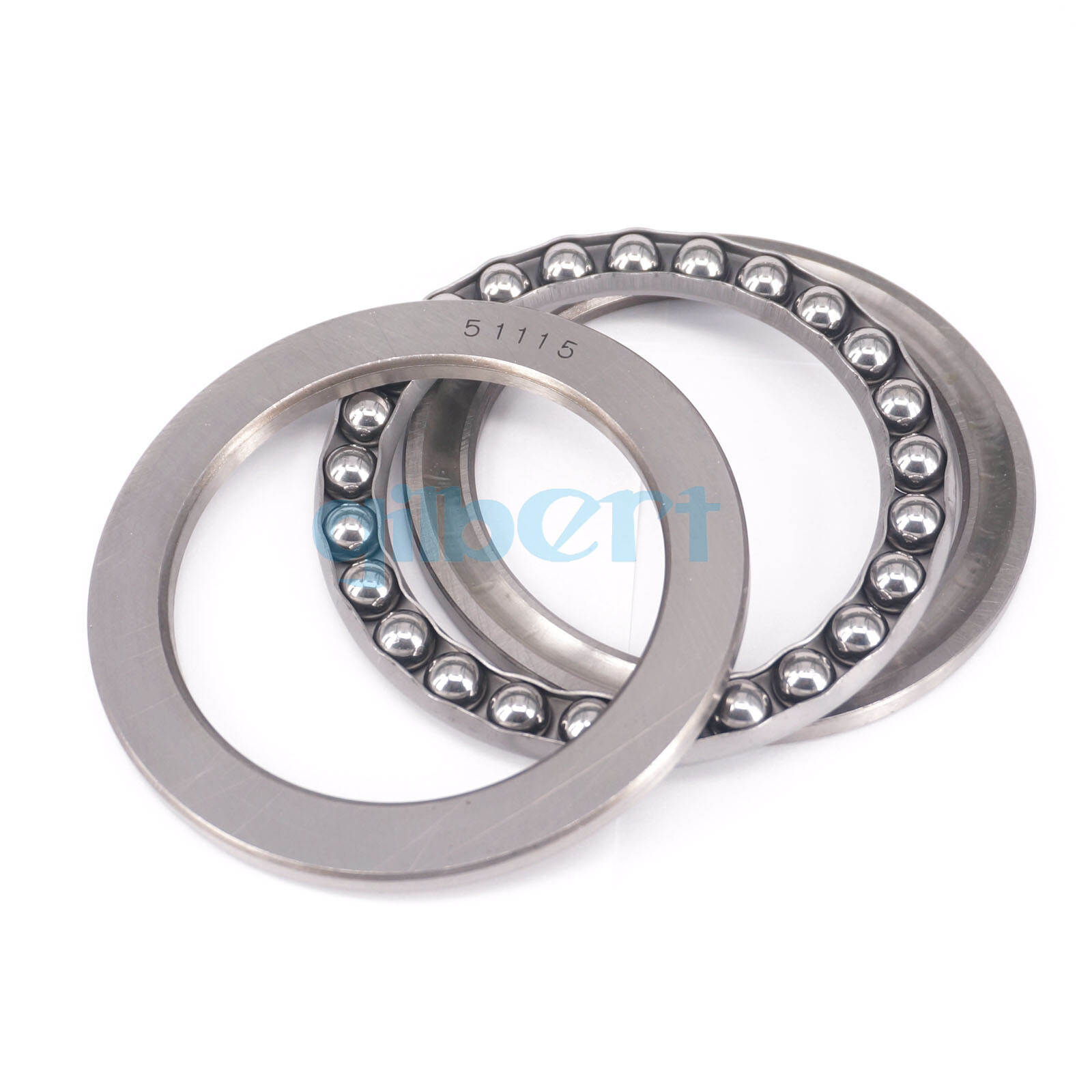 51115 75x100x19mm Axial Ball Thrust Bearing (2 Steel Races + 1 Cage ...